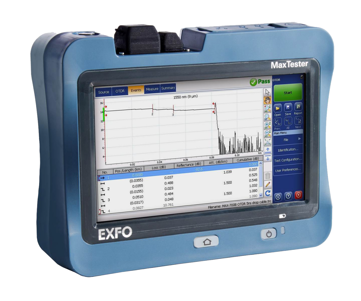 EXFO MAX-720C QUAD OTDR - Advanced Single & Multi Mode Fiber Test Device