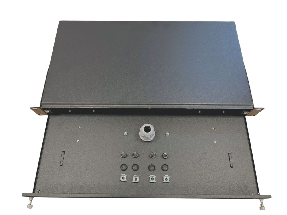 Fiber Optic Patch Panel 1U 24 Port FC Simplex Square Metal Sliding