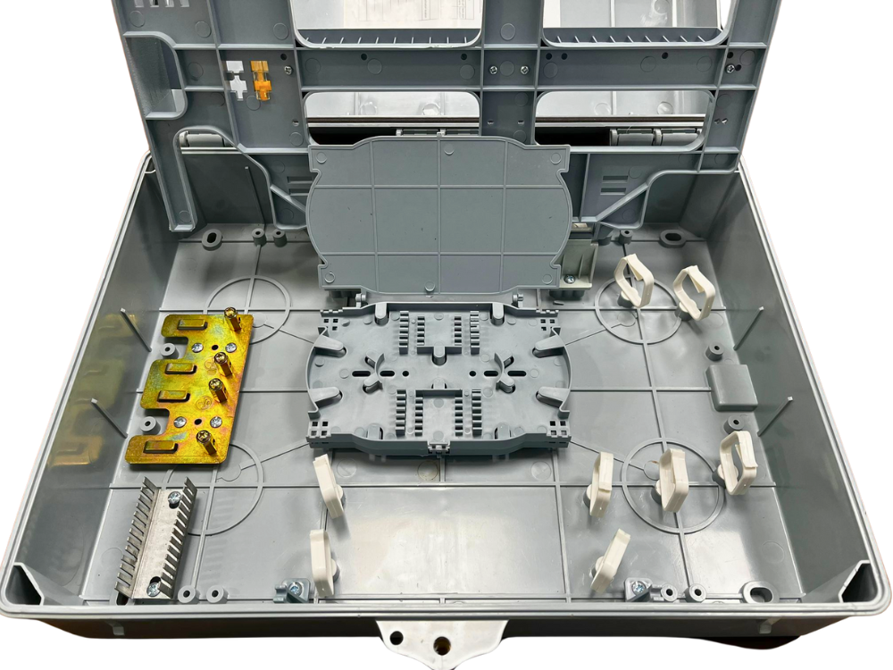 Wall-Mount Fiber Termination Box Plastic 48 Port LC Duplex | Fiber4u ...