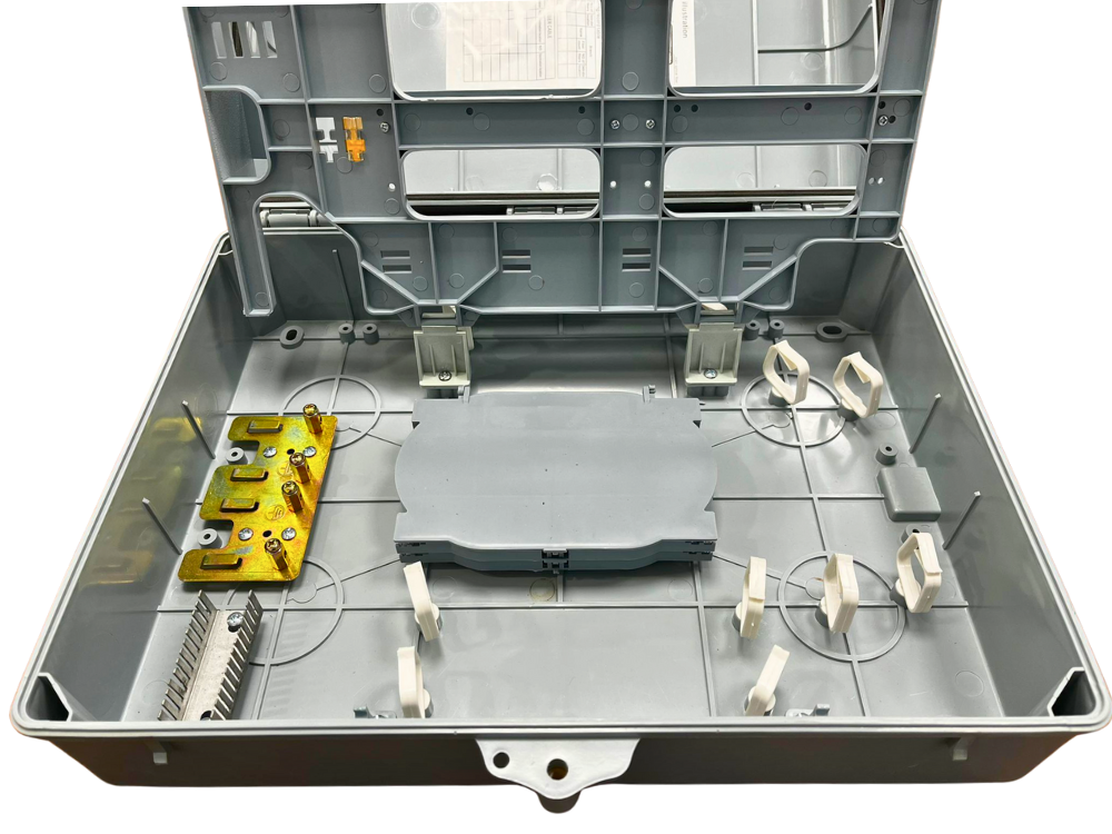 Wall-Mount Fiber Termination Box Plastic 48 Port LC Duplex | Fiber4u ...