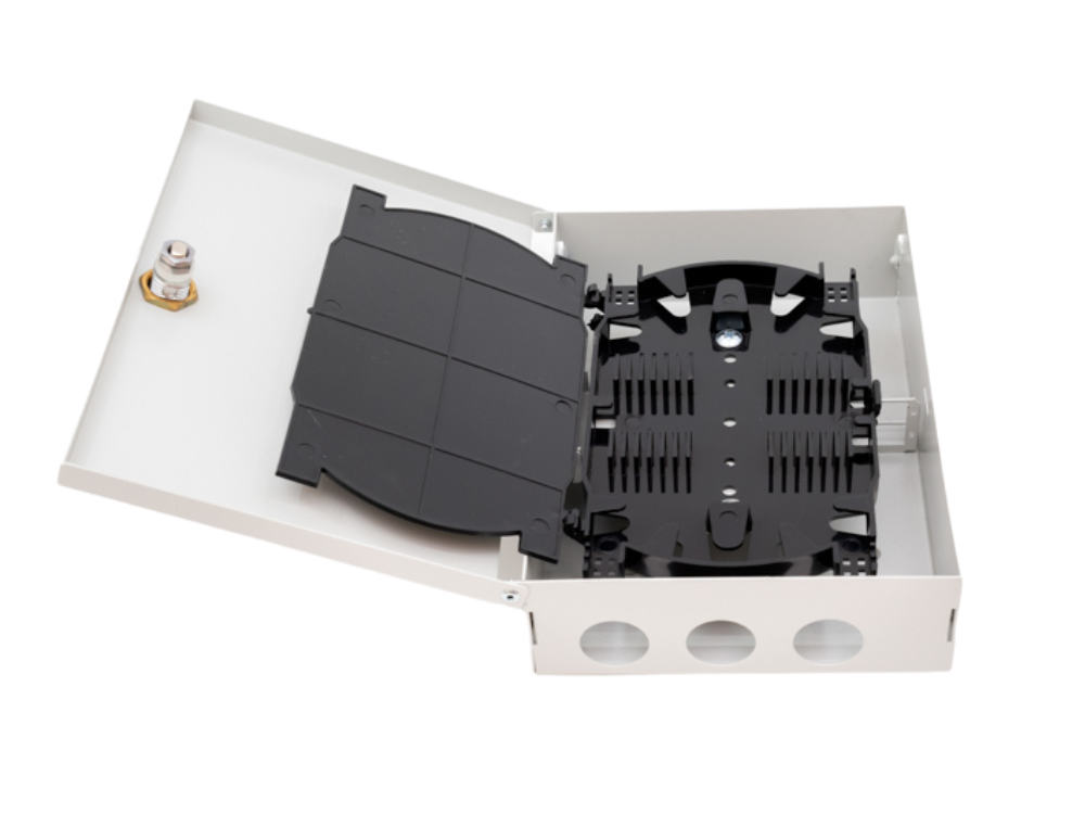 Wall-Mount Fiber Termination Box Metal 12 Port FC-D-Type
